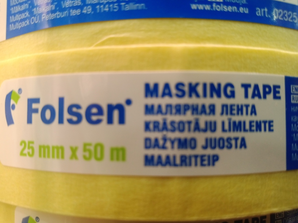 Лента малярная Folsen желтая 25 мм 50 м — купить в Москве: цены ...